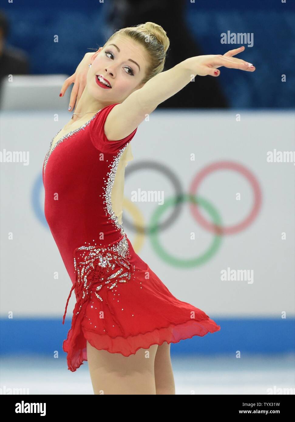 United States' Gracie Gold performs during the figure skating ladies ...