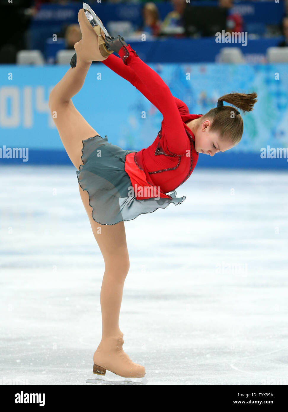 Russias Yulia Lipnitskaya Performs During The Ladies Figure Skating