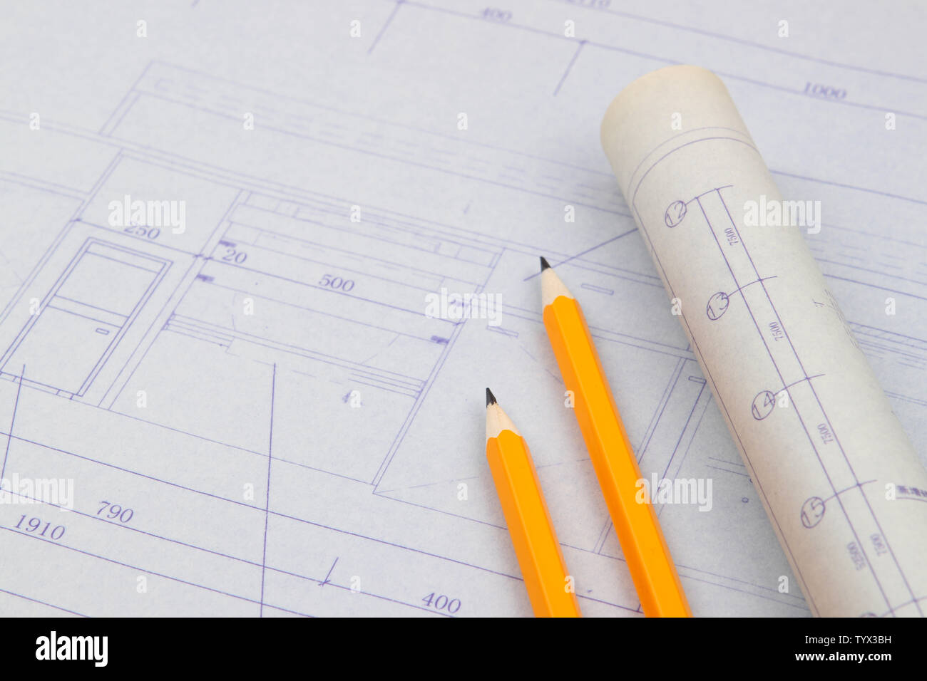 Engineering architecture drawings pencil hi-res stock photography and ...