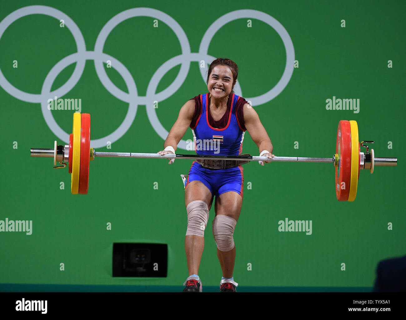 Thailand's Tanasan Sopita celebrates a lift in the Clean and Jerk ...
