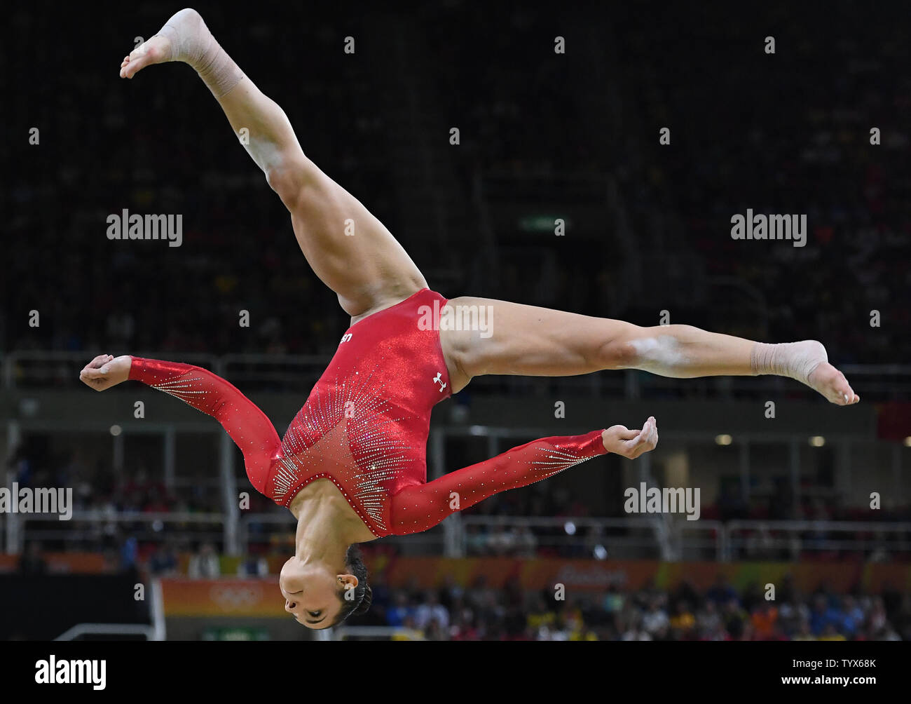Aly Raisman of the United States competes on the balance beam at the ...