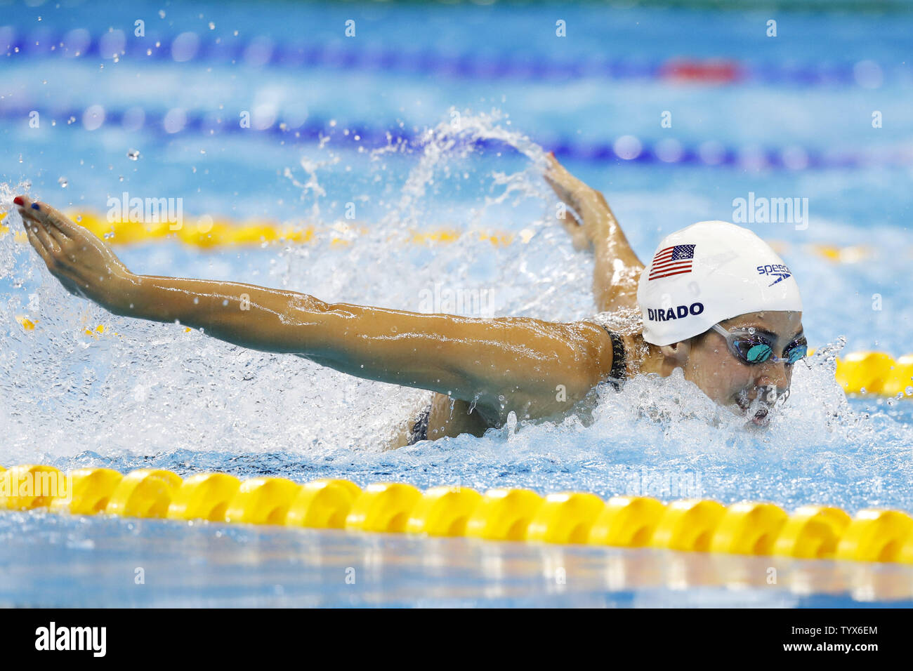 America's Maya Dirado competes in the third heat of the Women's 200M ...