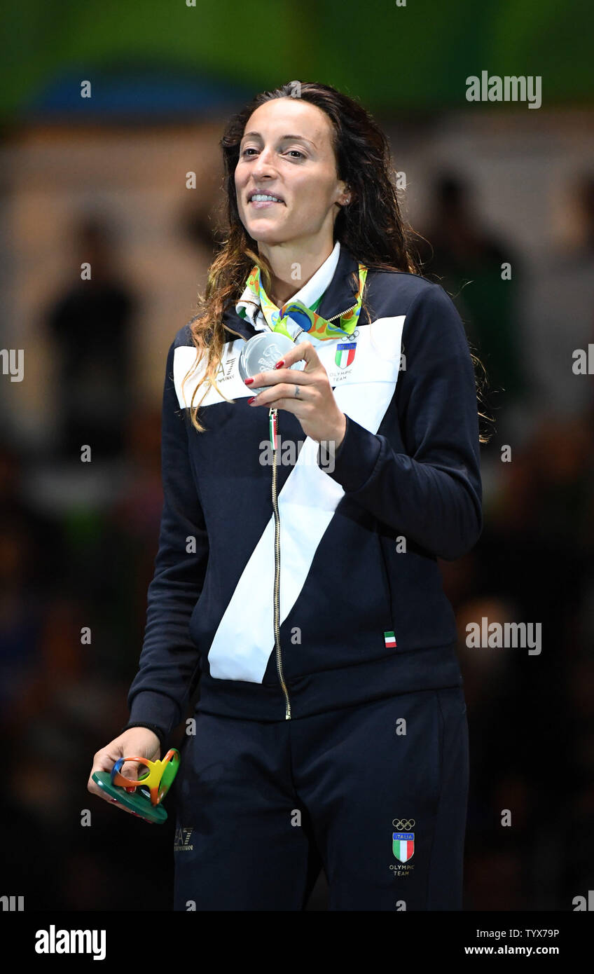 Women's Fencing Foil silver medalist silver Italian Elisa Di Francisca ...