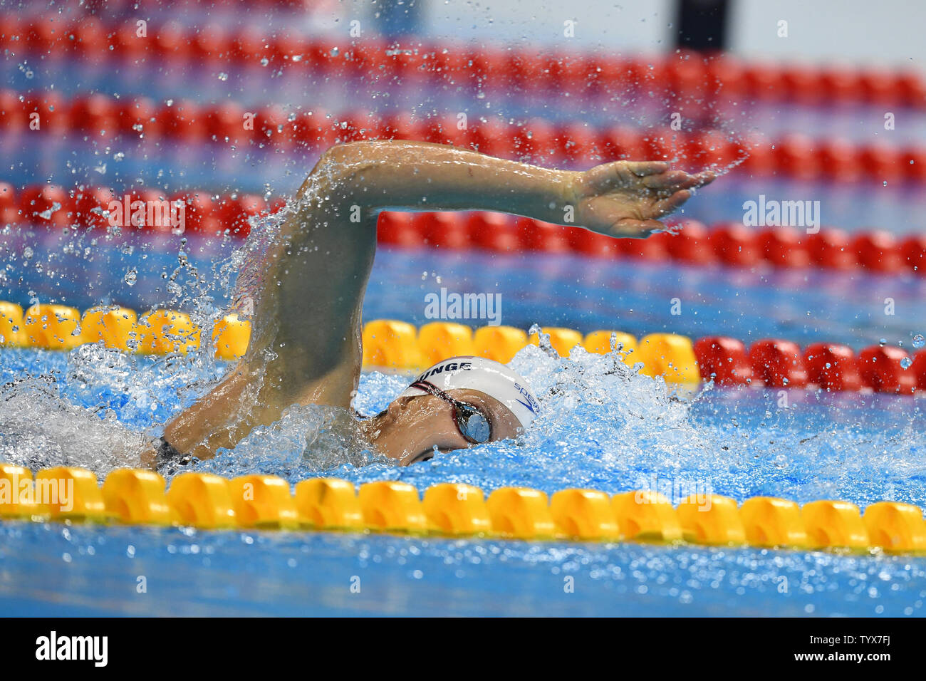 Cierra Runge of the United States Women's 4x200m Freestyle Relay team ...