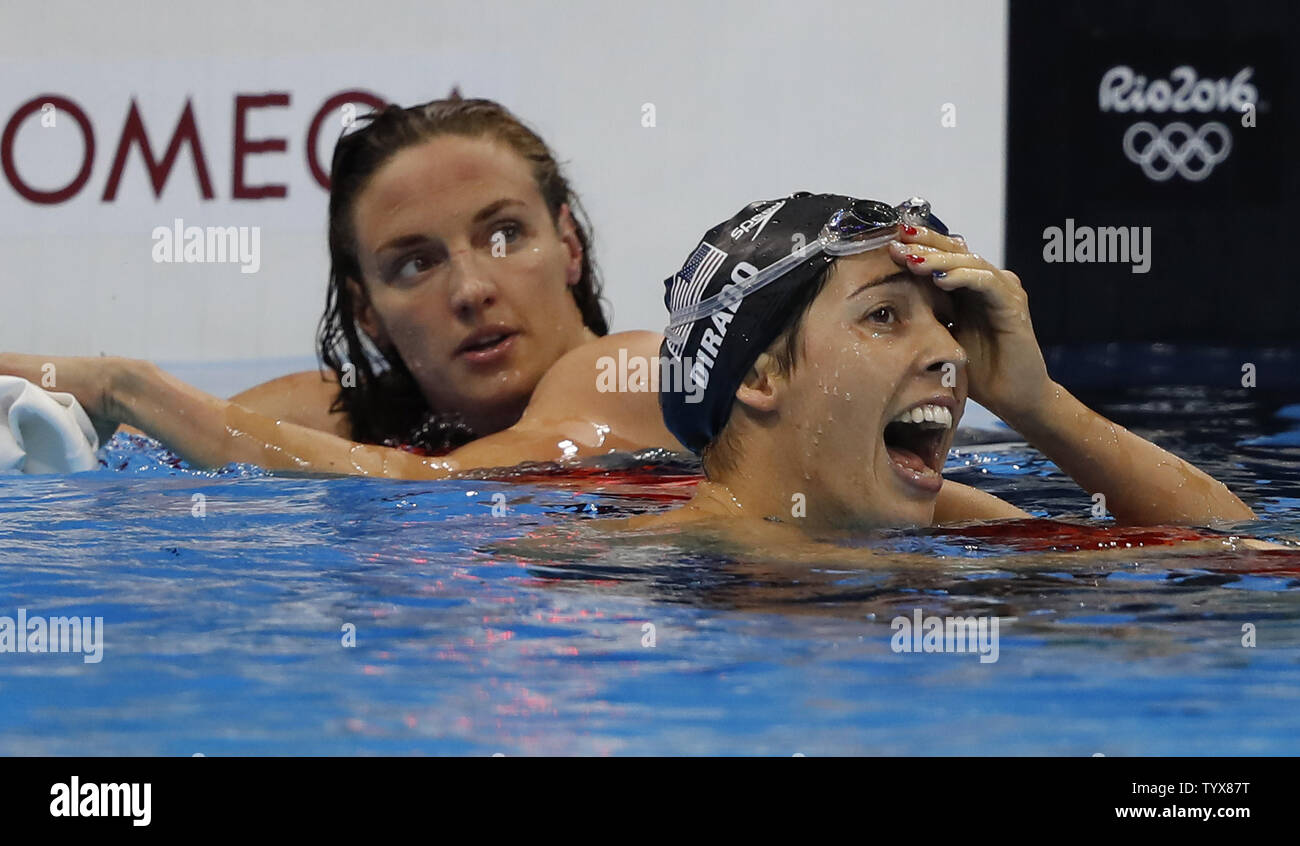 Madeline Dirado (USA) wins the gold on her last stroke over Katinka ...