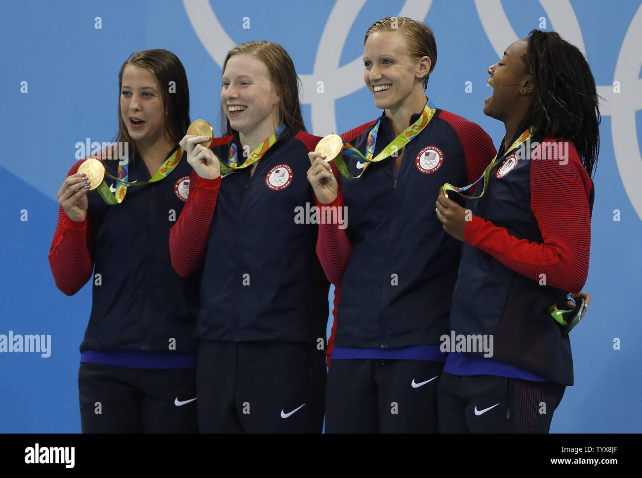 Kathleen Baker, Lilly King, Dana Vollmer, Simone Manuel of the United ...