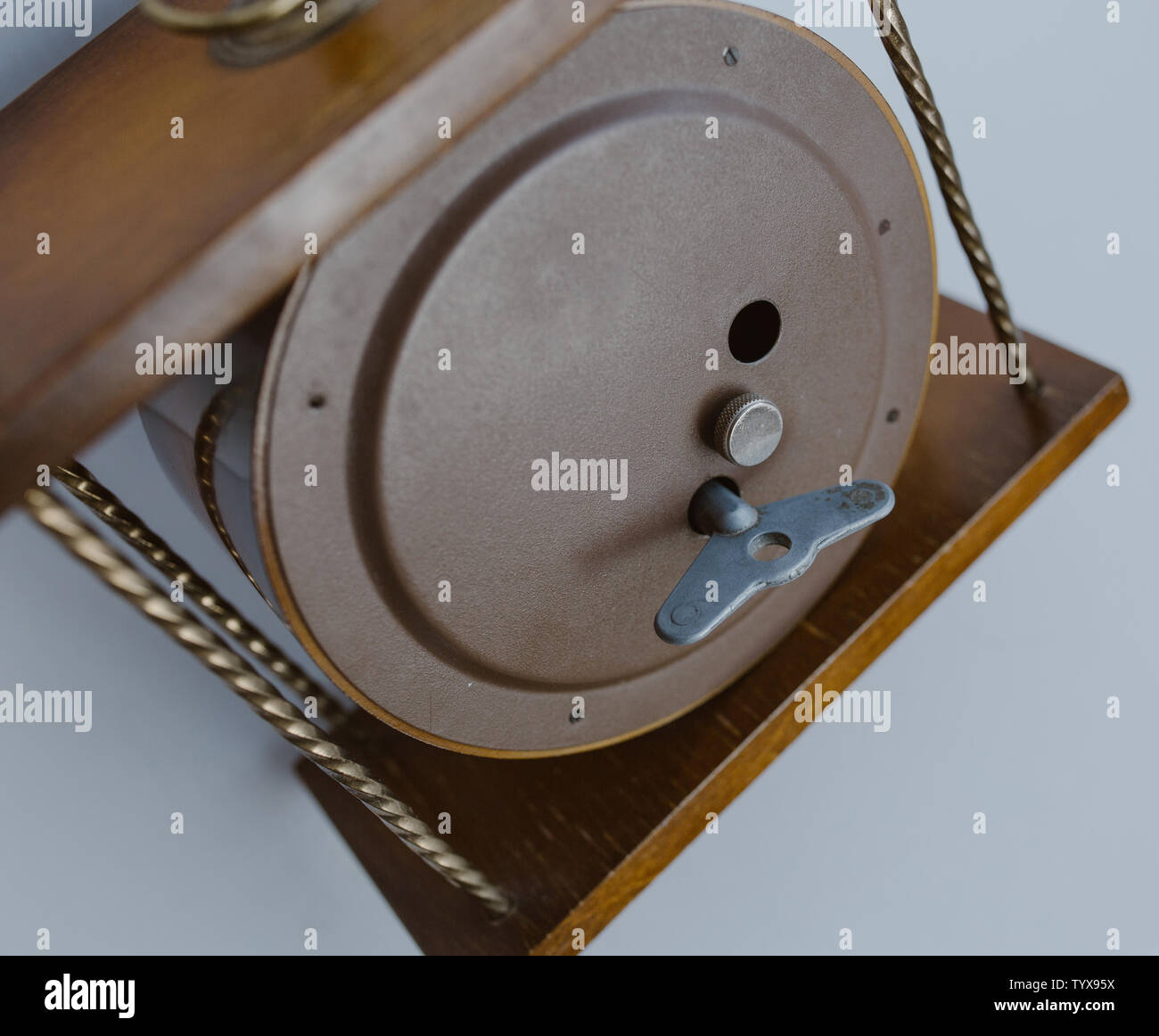 Old soviet table clock with mechanical winding Stock Photo - Alamy