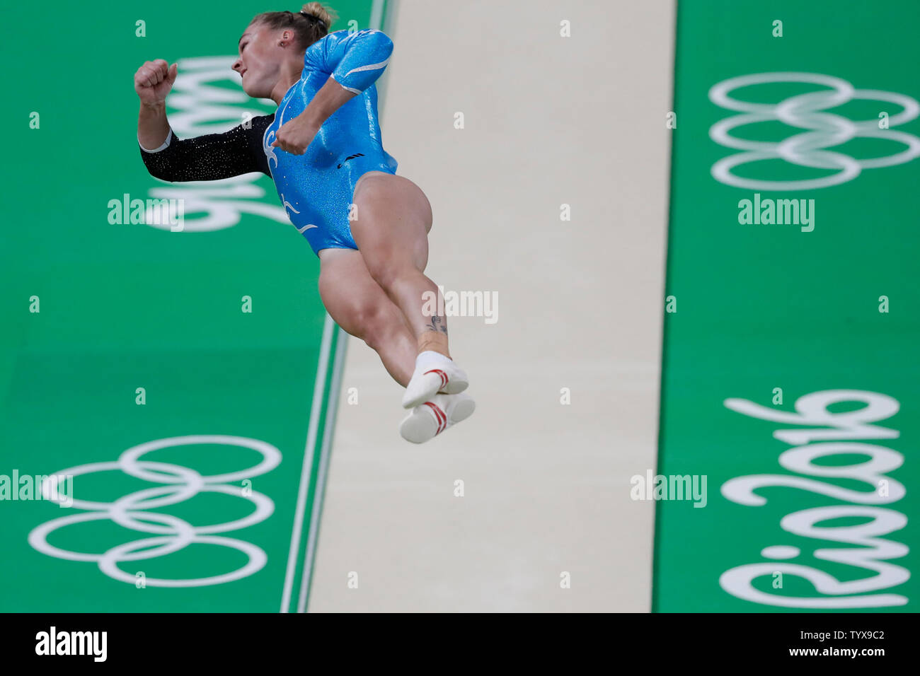 Switzerland's Giulia Steingruber competes in the vault portion of the ...