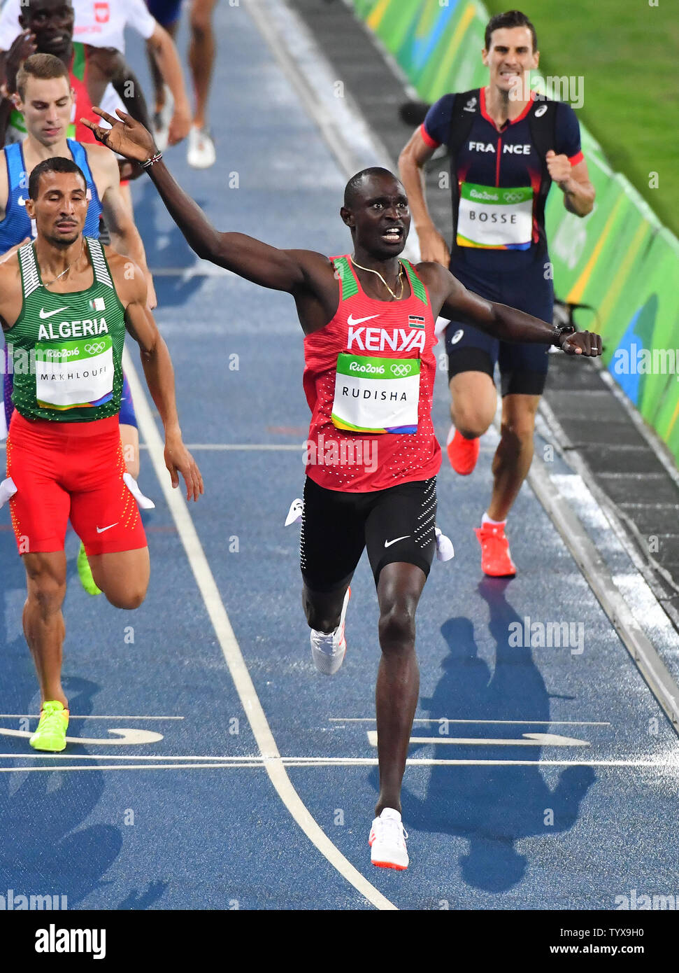 David Lekuta Rudisha of Kenya wins the Men's 800m in the Olympic ...