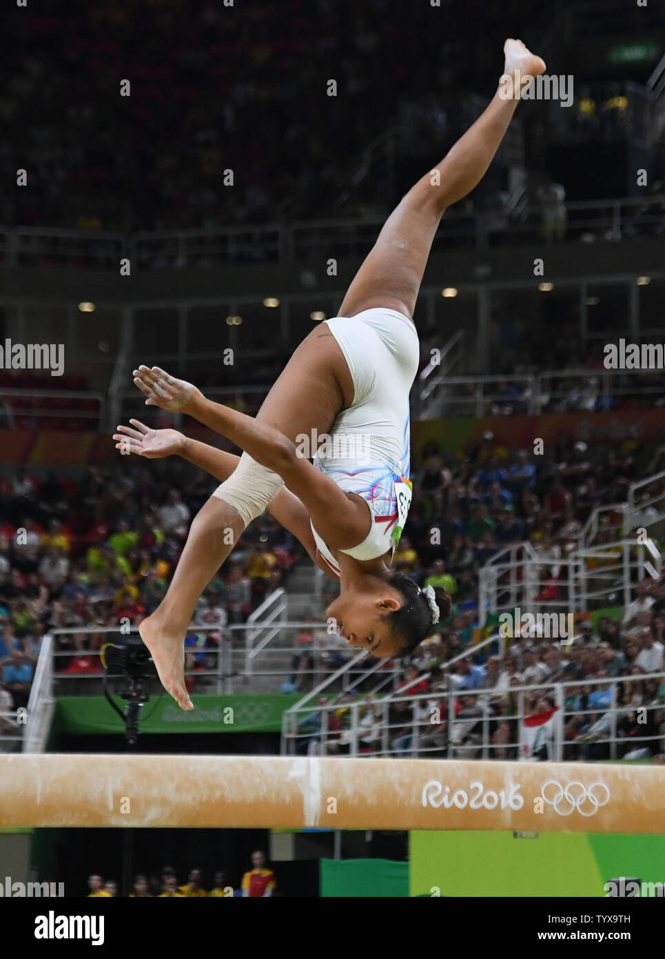 Marine Boyer of France performs on the Balance Beam in Artistic ...