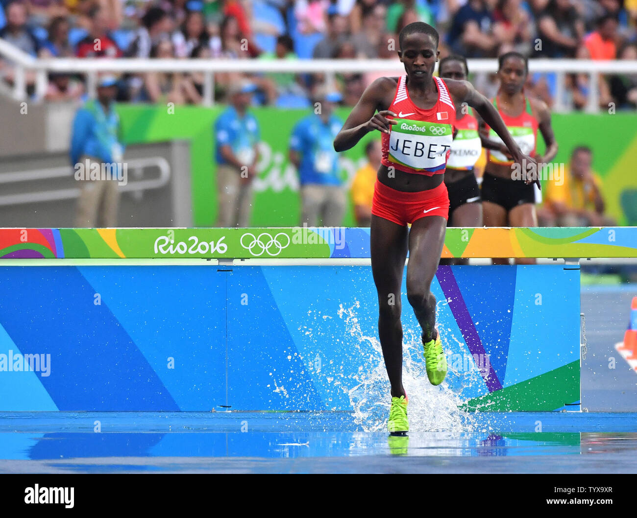 Ruth Jebet of Bahrain runs during the Women's 3,000m Steeplechase at ...