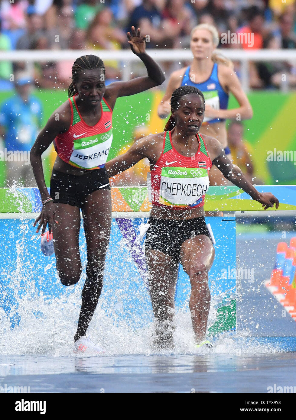 Runners compete in the Women's 3,000 meter Steelplechase at the 2016 ...