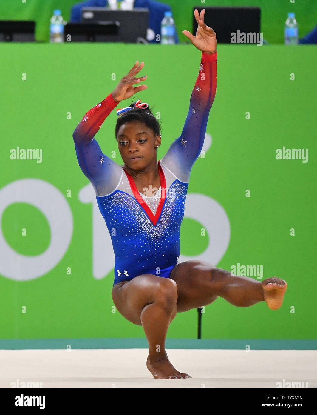 Simone Biles of the United States competes and wins the gold medal in ...