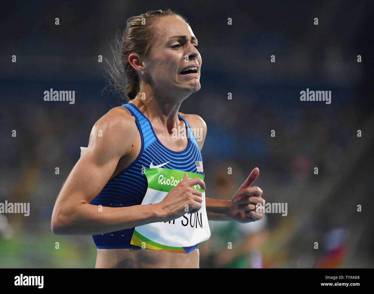 Jennifer Simpson of the United States competes and wins the bronze ...