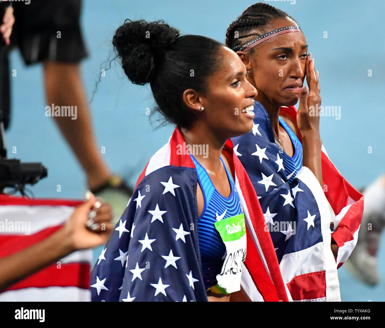 Bronze medalist Kristi Castlin of the United States, gold medalist ...