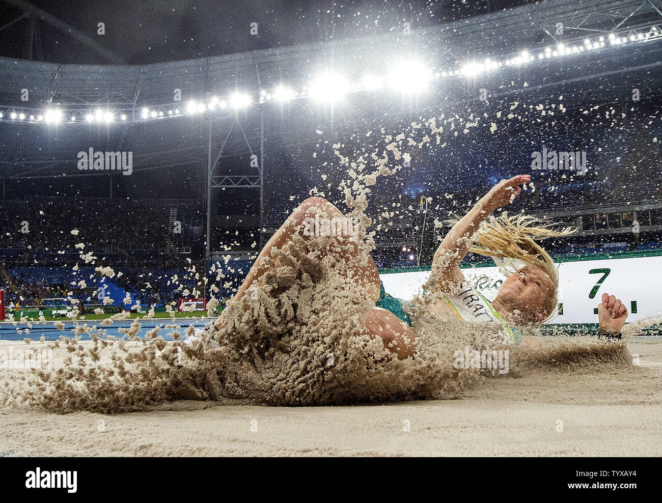 Brooke Stratton of Australia competes in the Women's Long Jump at ...
