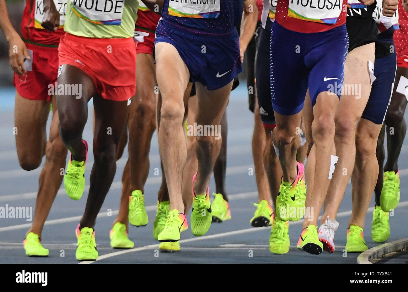 Runners compete in the Men's 1500m Semifinal at the Olympic Stadium at ...