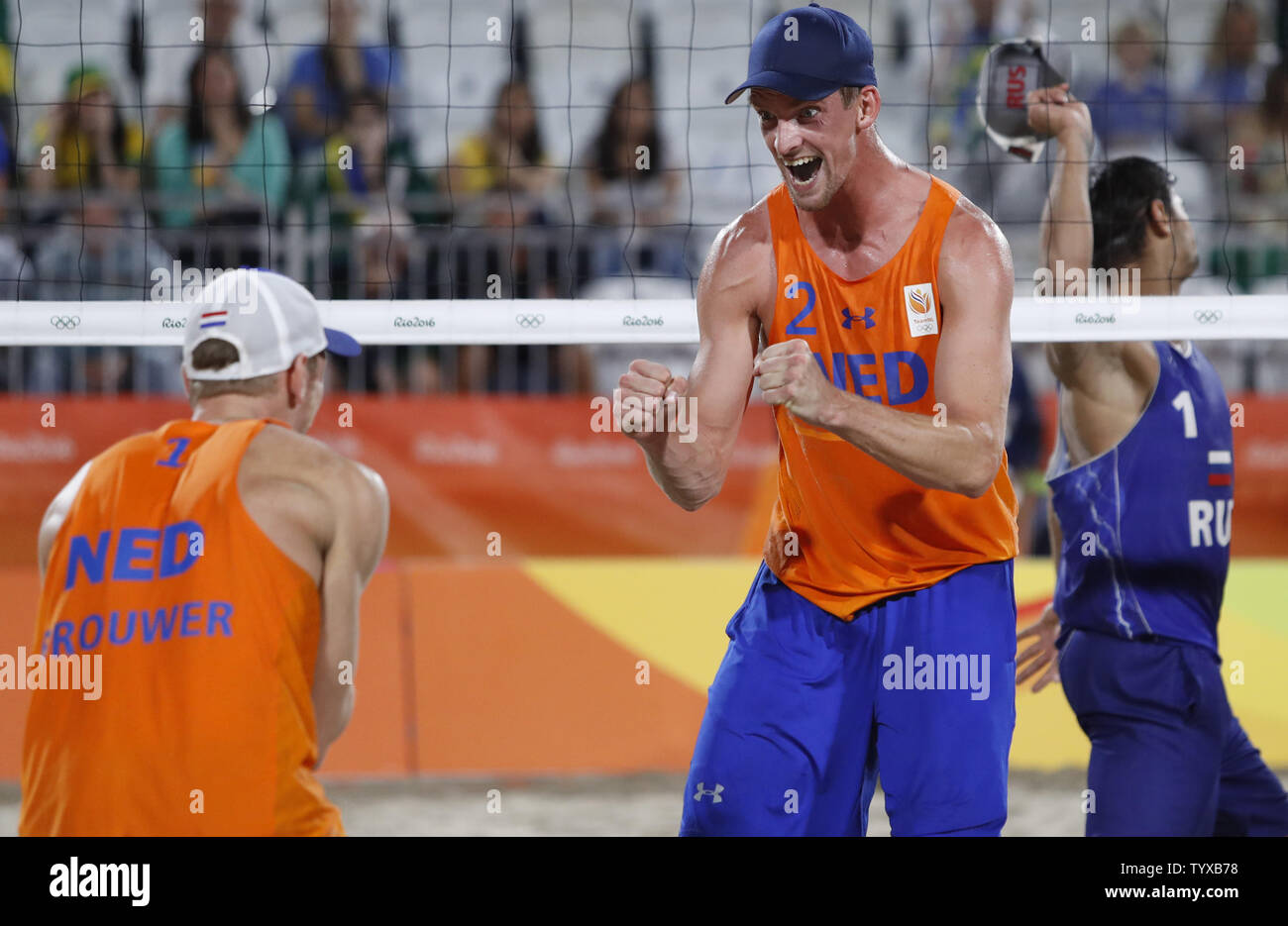 Alexander Brouwer and Robert Meeuwsen of Netherlands celebrate winning ...