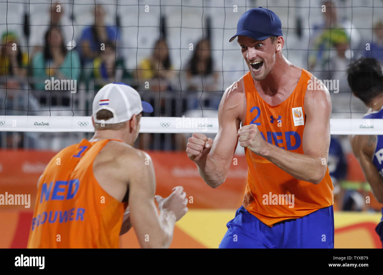 Alexander Brouwer and Robert Meeuwsen of Netherlands celebrate winning ...