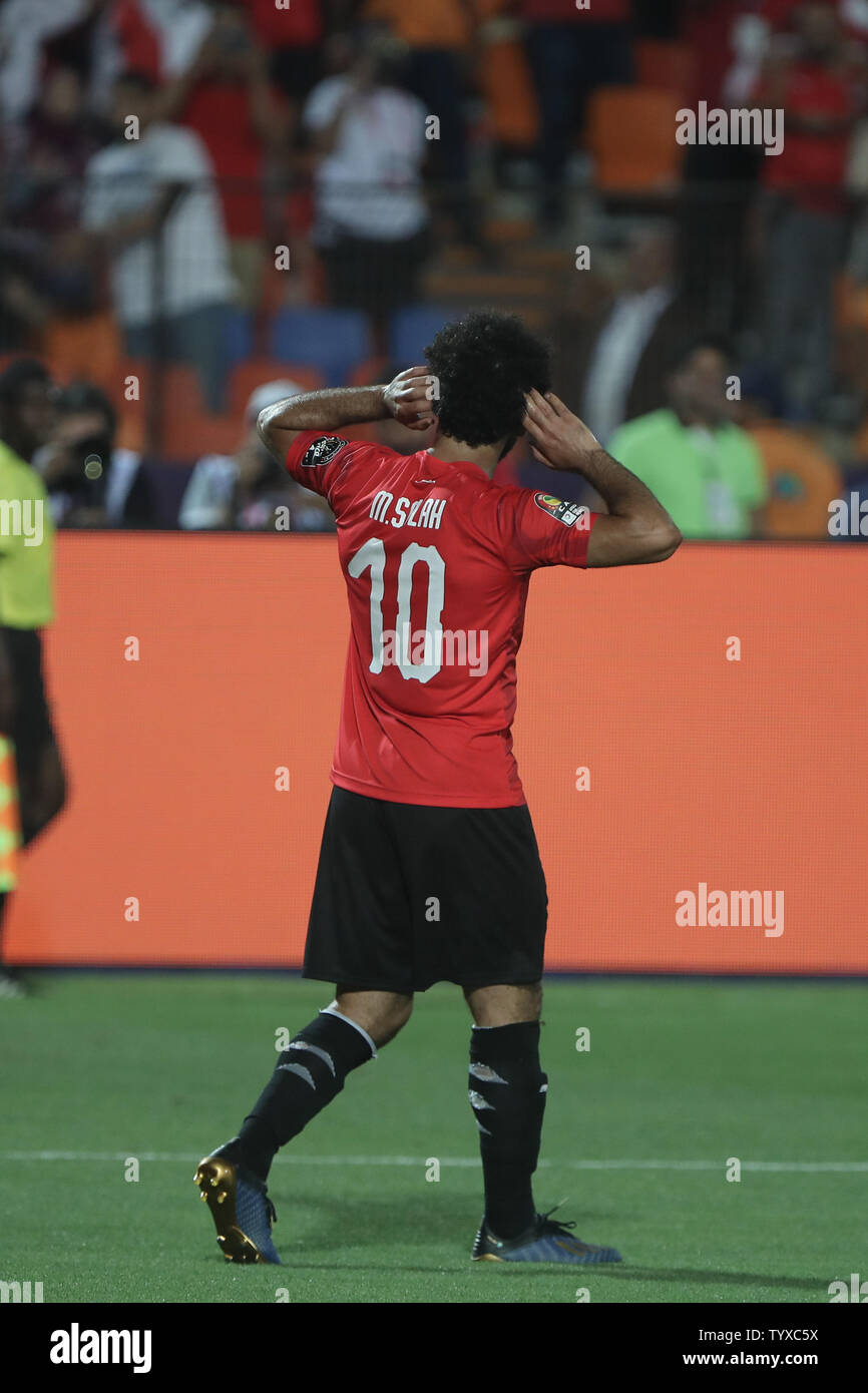 Egypts mohamed salah celebrates scoring hi-res stock photography and ...