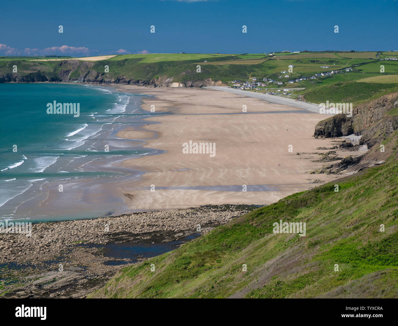 Newgale Beach Pembrokeshire Summer High Resolution Stock Photography ...