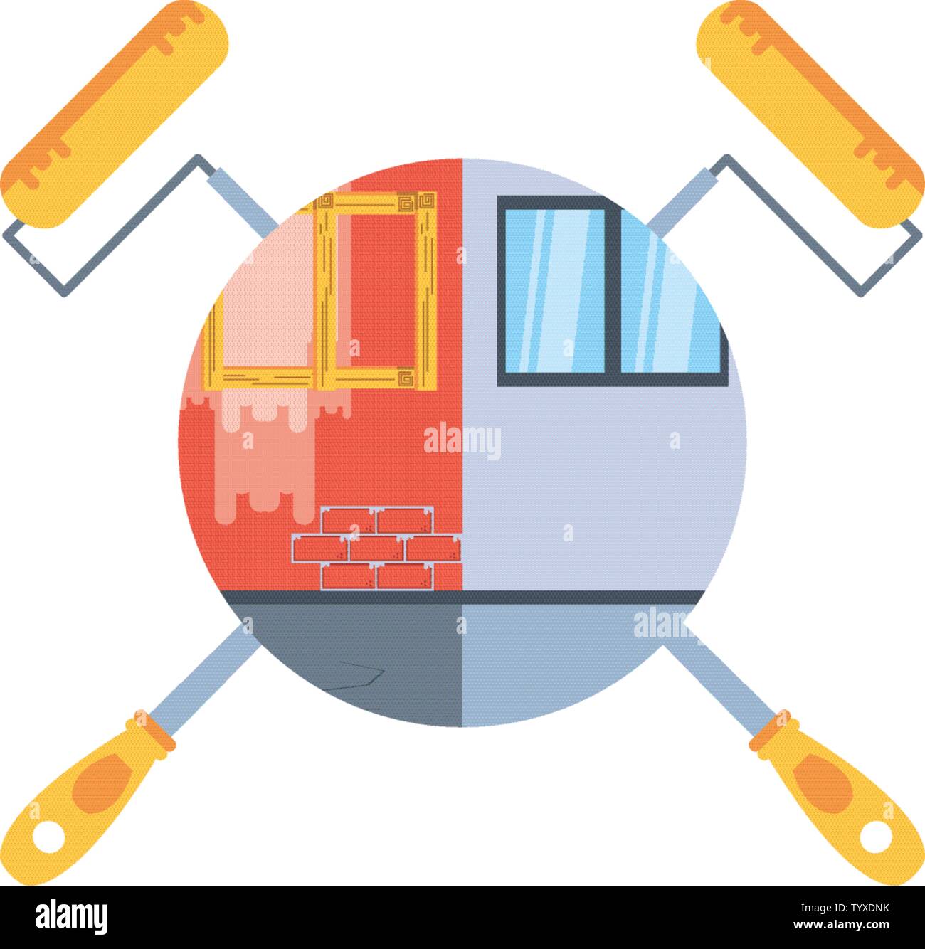 House design, under construction work repair progress reconstruction ...