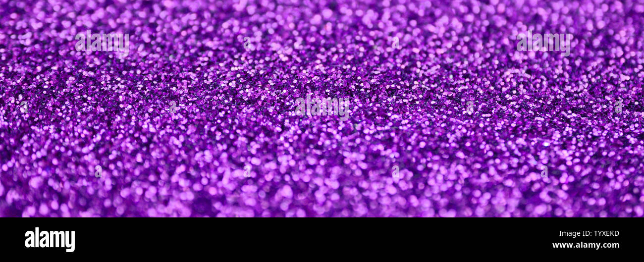 Purple decorative sequins. Background image with shiny bokeh lights ...