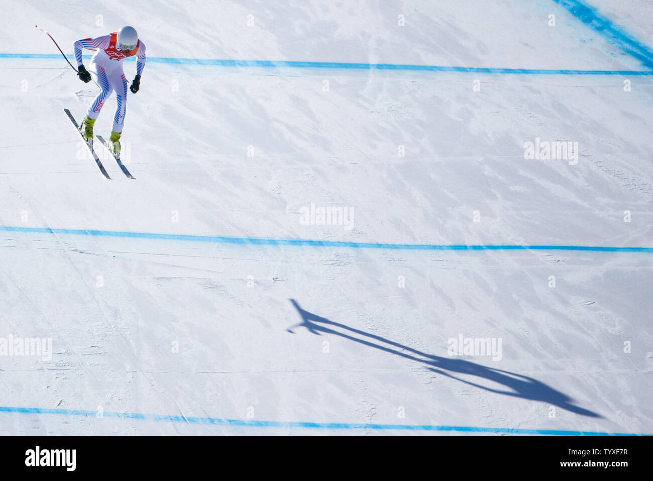 Bryce Bennett of the United States competes in the Men's Downhill ...