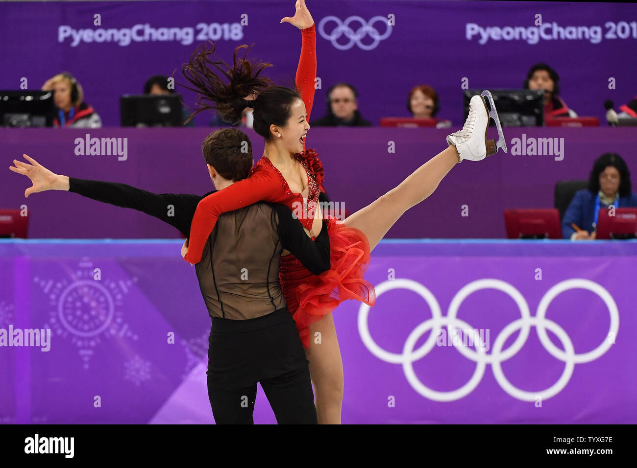 Yura Min and Alexander Gamelin of Korea compete in Ice Dancing Short ...