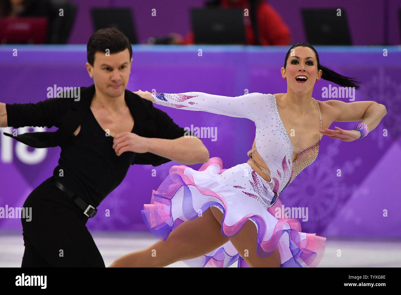 Charlene Guignard and Marco Fabbri of Italy compete in Ice Dancing ...