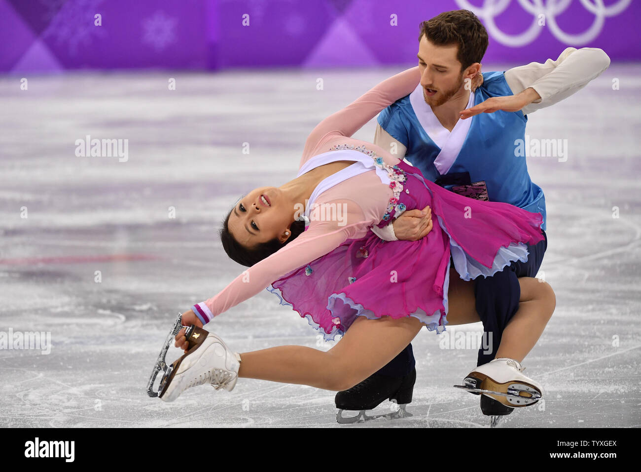 Yura Min and Alexander Gamelin of Korea compete in Ice Dancing Free ...