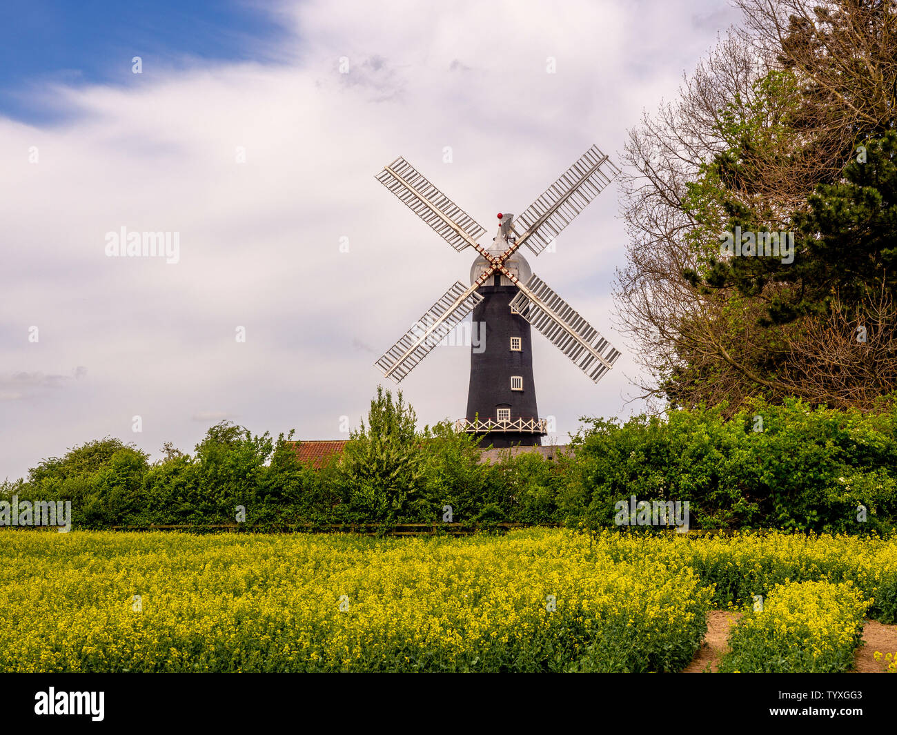Skidby Windmill, East Yorkshire, UK Stock Photo - Alamy