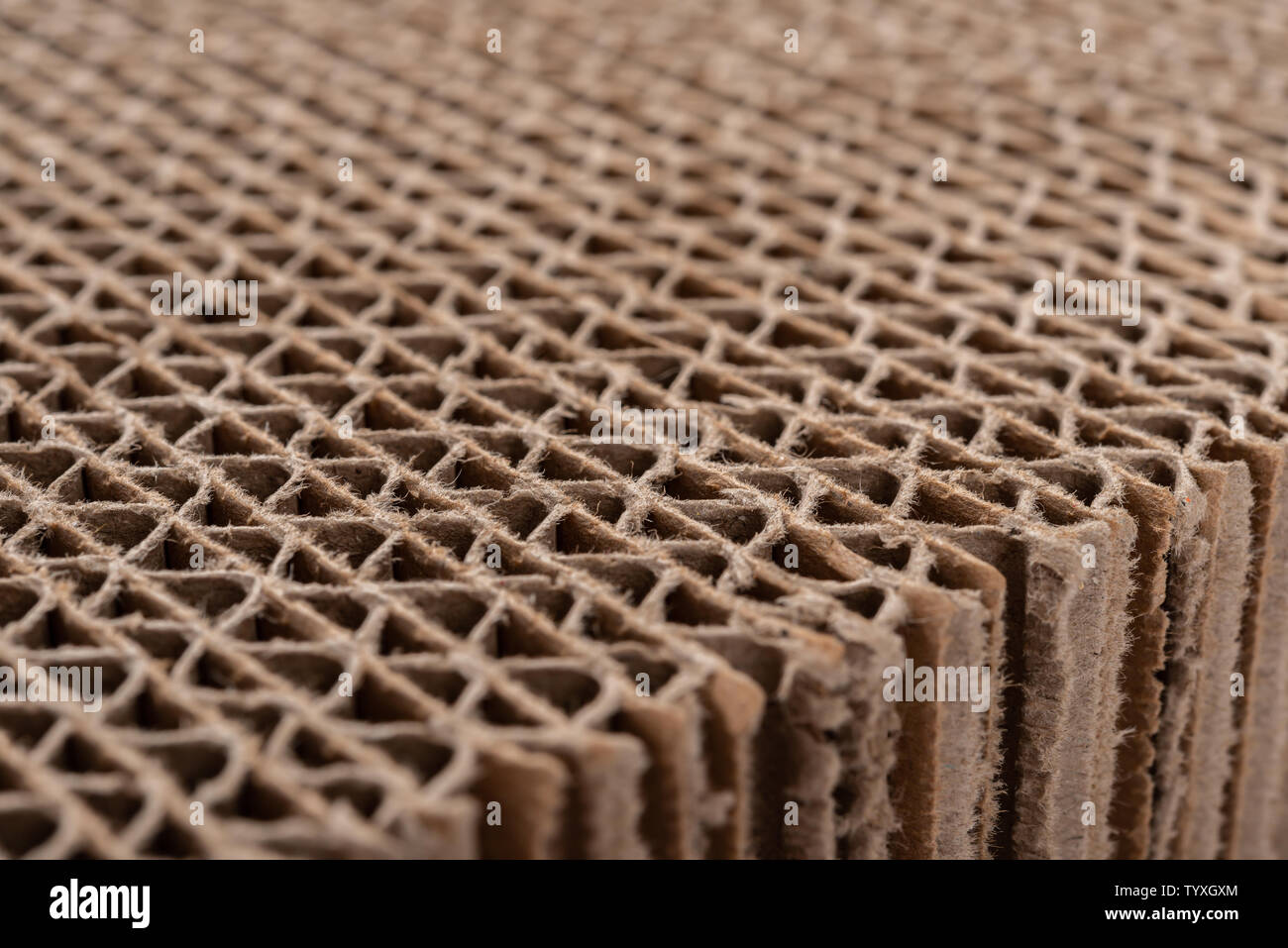 edge of an cardboard corrugated block as background Stock Photo - Alamy