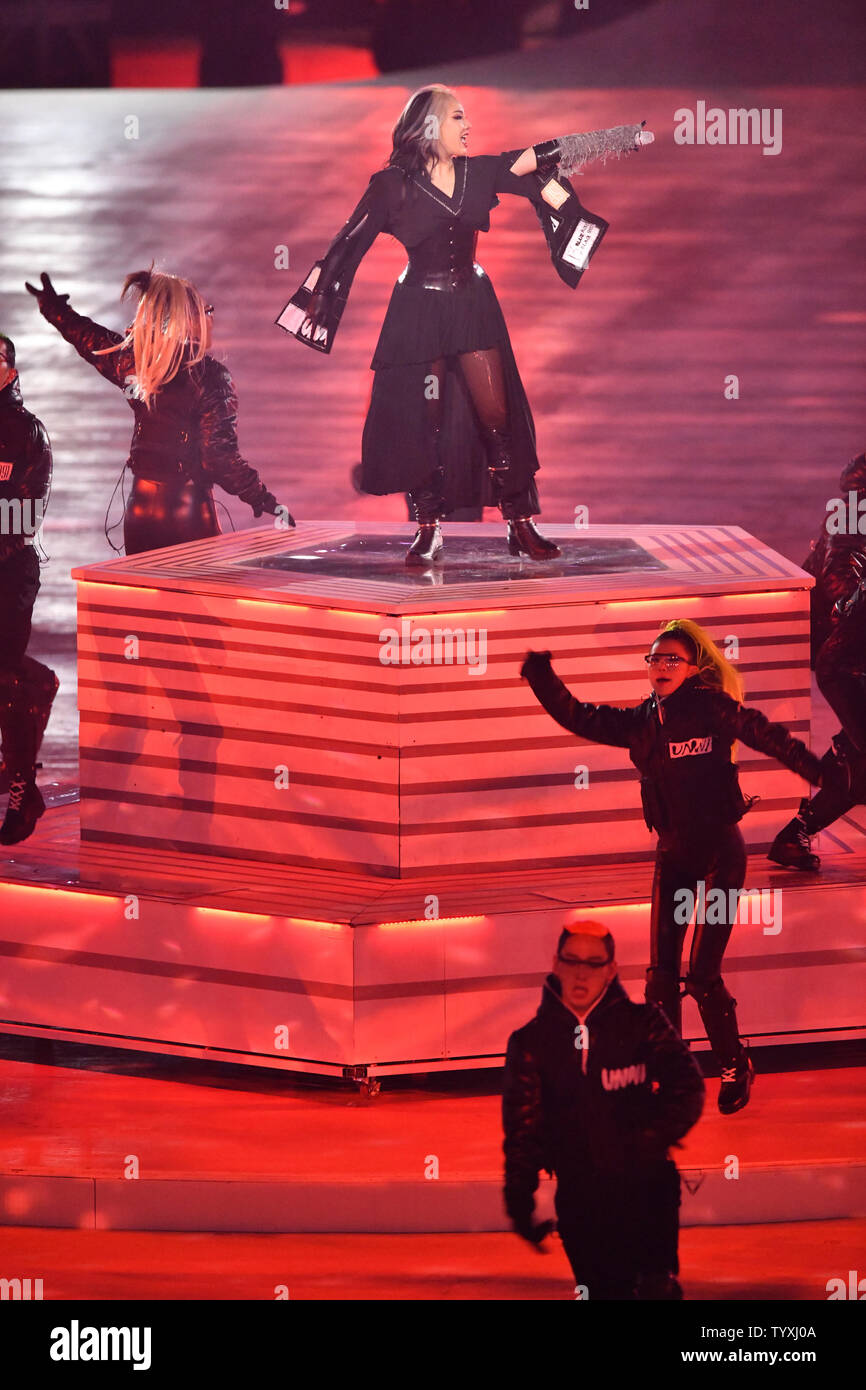 South Korean K-Pop singer CL performs at the closing ceremony for the ...
