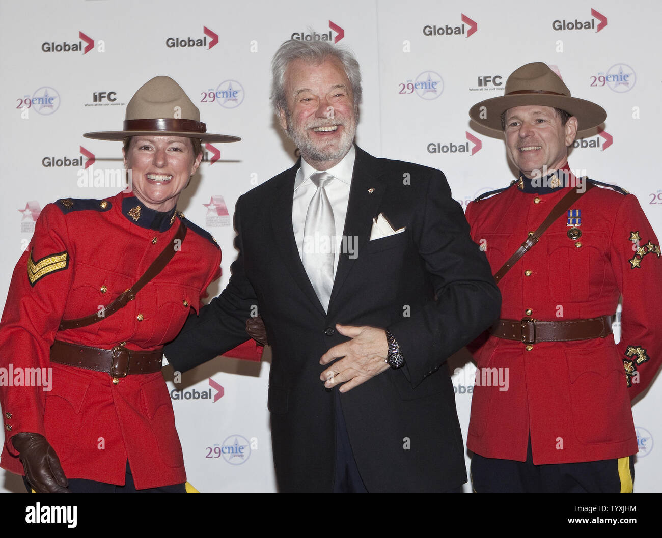 Actor and presenter Gordon Pinsent shares a laugh with RCMP honor guard ...