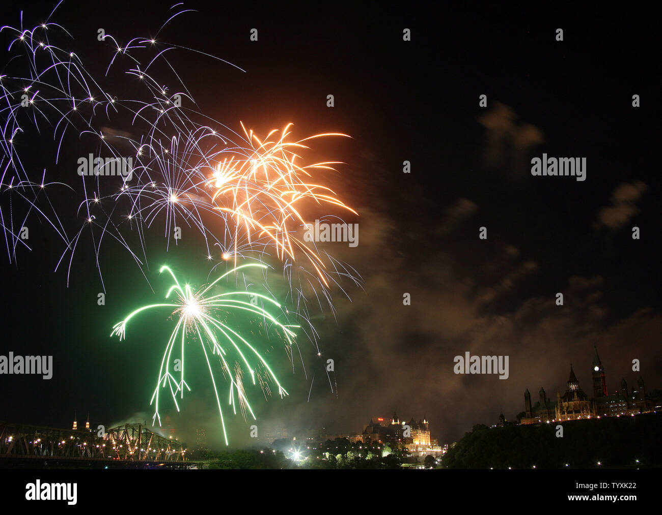 A fireworks display is the grand finale to Canada Day festivities in ...