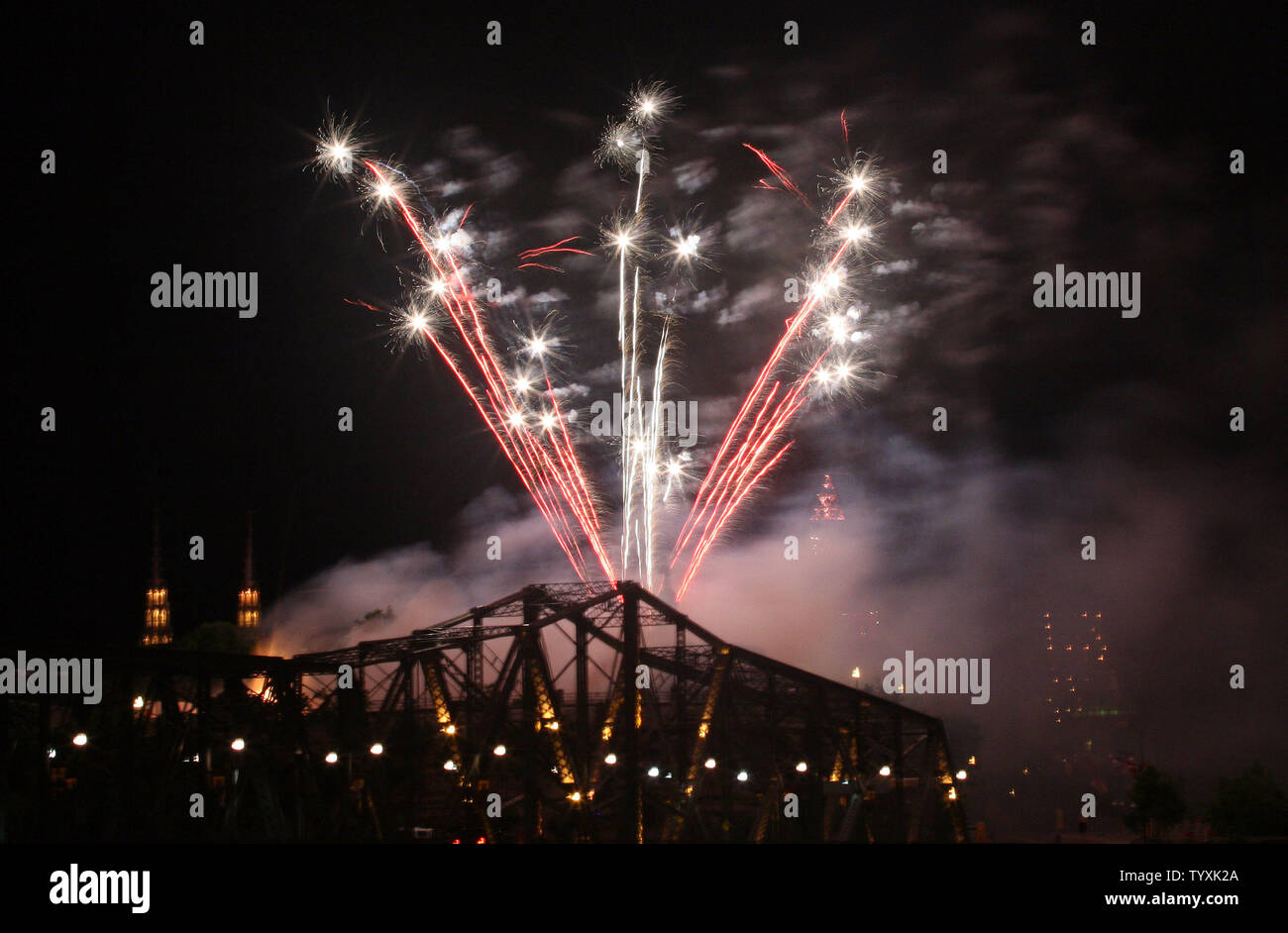 A fireworks display is the grand finale to Canada Day festivities in ...