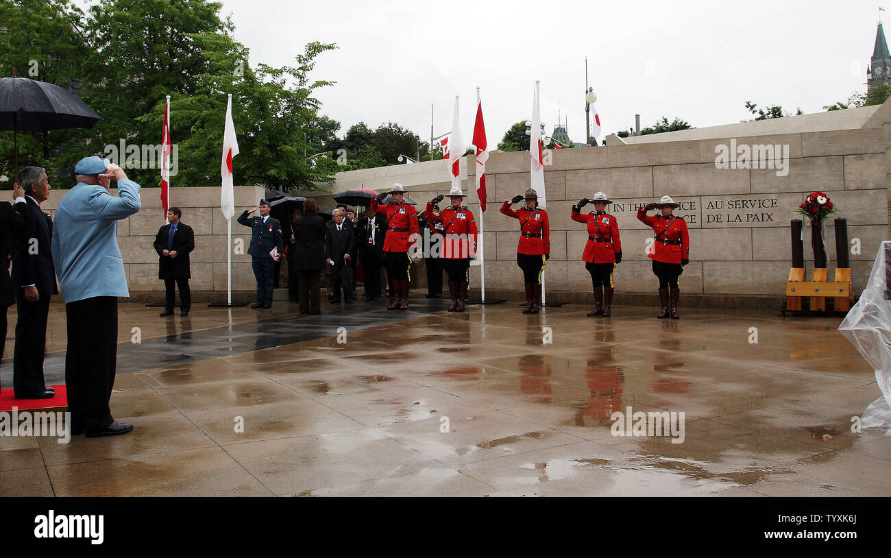 Emperor Akihito of Japan and Colonel John Graham, curator of the ...