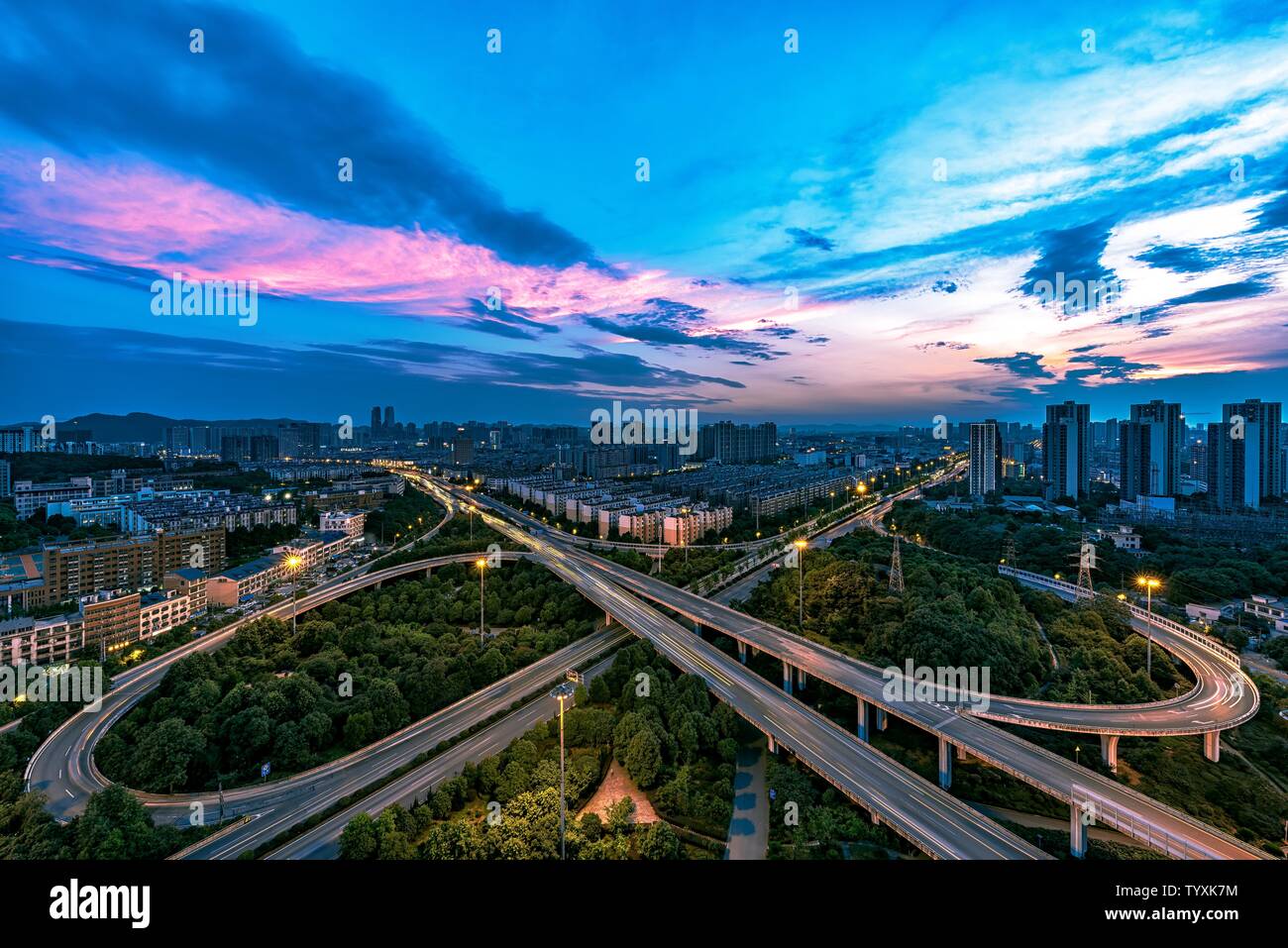 Jian Tong Interchange Stock Photo - Alamy