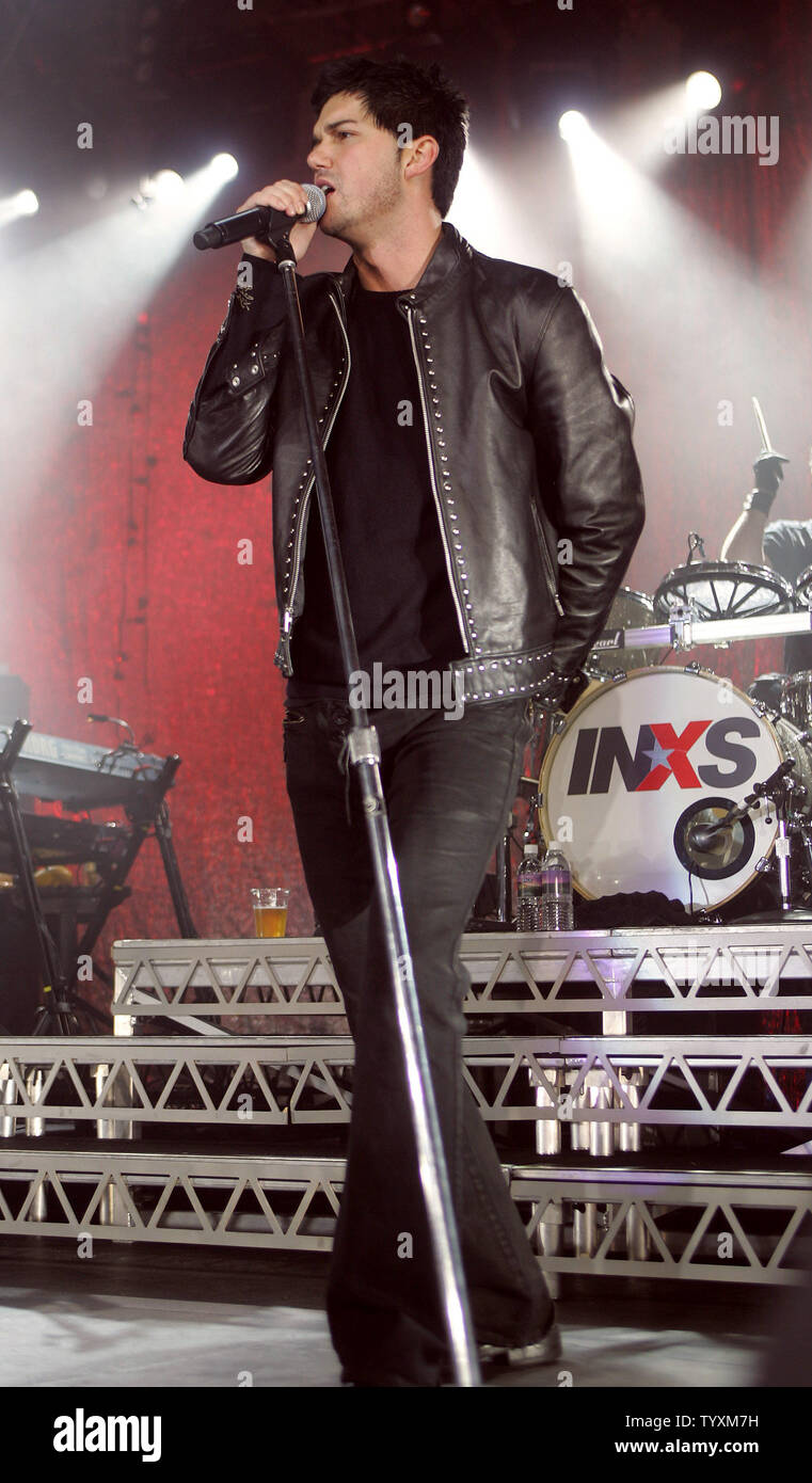 J.D. Fortune of the rock group INXS performs in concert at the Pala ...