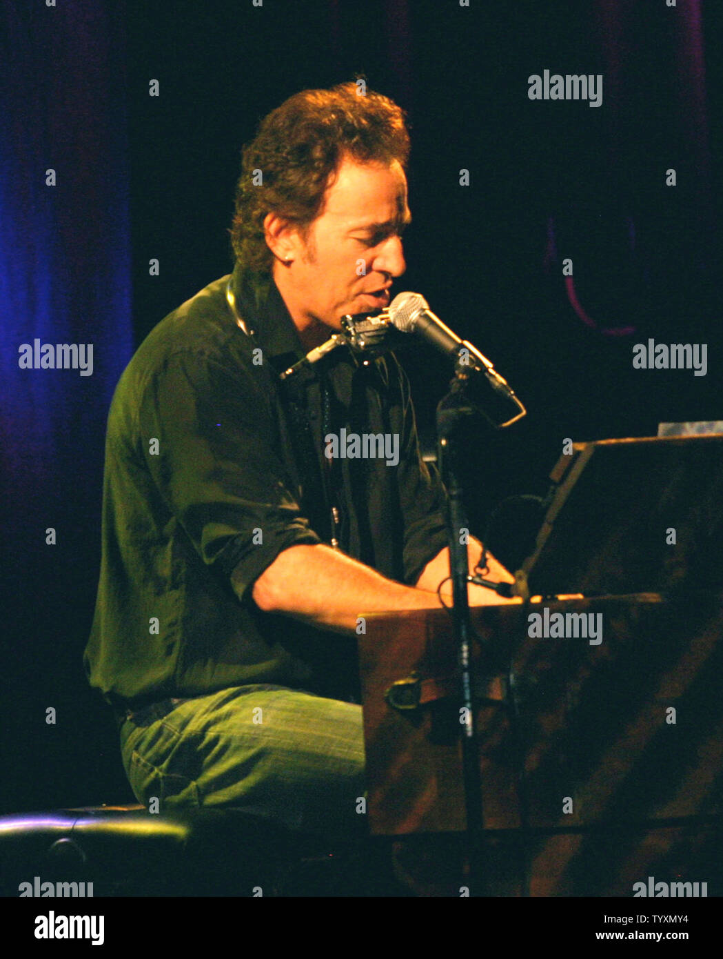 Singer Bruce Springsteen performs in concert at Bercy in Paris, France ...