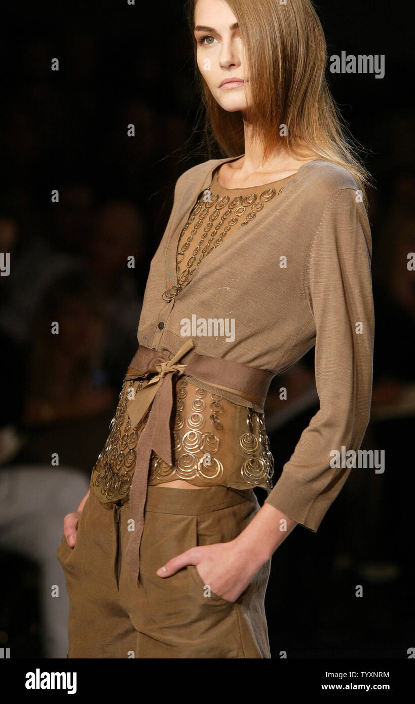 A model wears an outfit by Australian fashion designer Collette ...