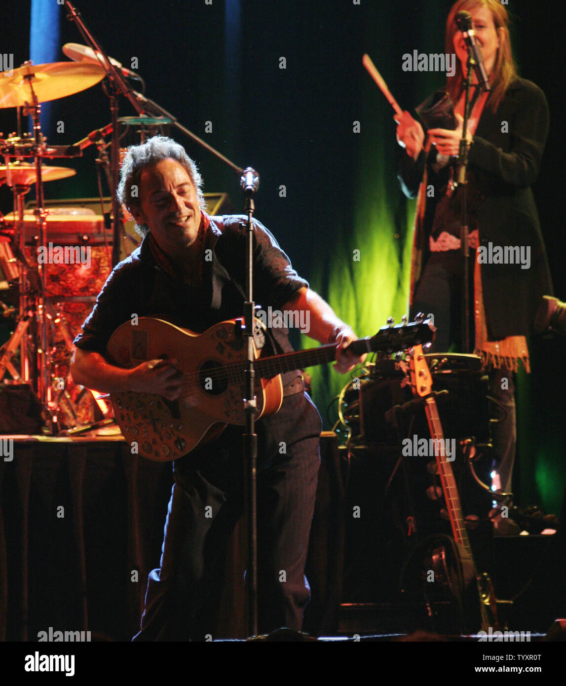 Bruce Springsteen performs in concert with members of the Seeger ...