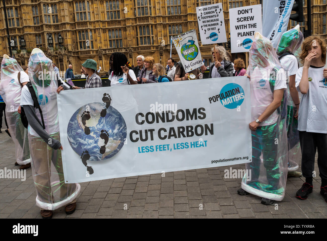 London, UK. 26th June 2019. Campaigners from Population Matters march ...