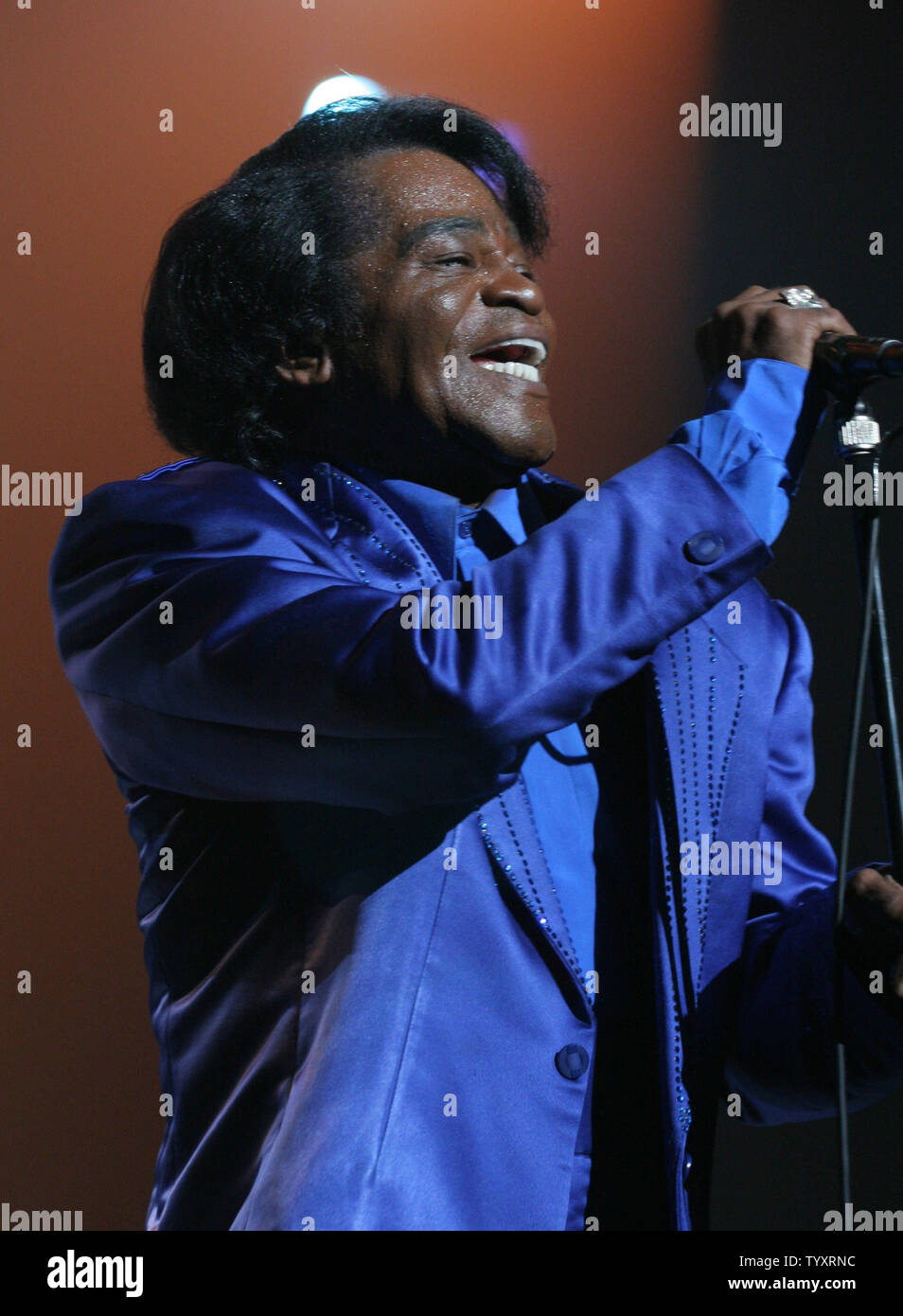 Music legend James Brown performs in concert at the Palais des Congres ...