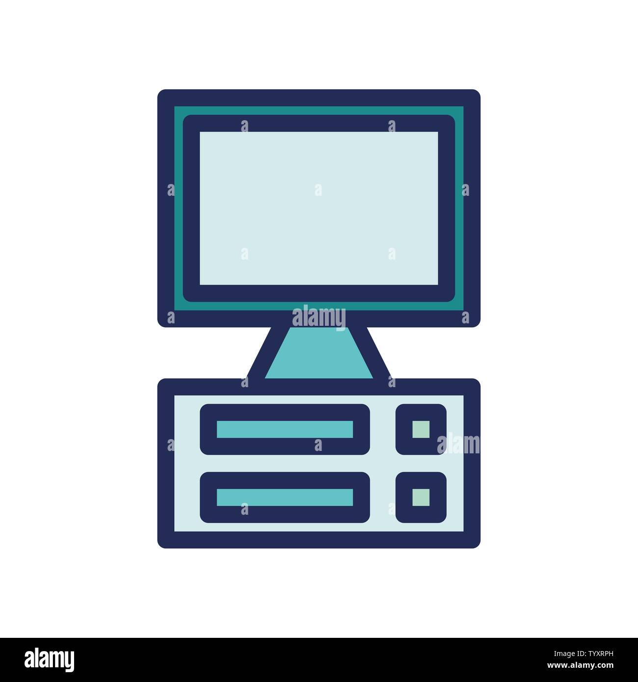 monitor desktop computer design logo or icon illustration. Perfect use ...
