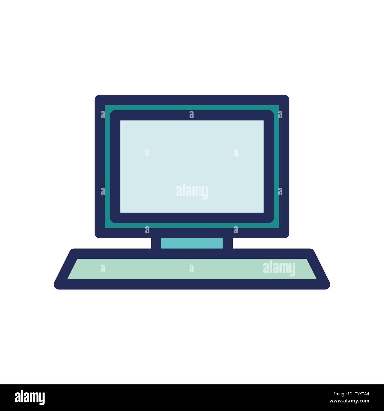 monitor desktop computer logo or icon illustration Stock Photo - Alamy