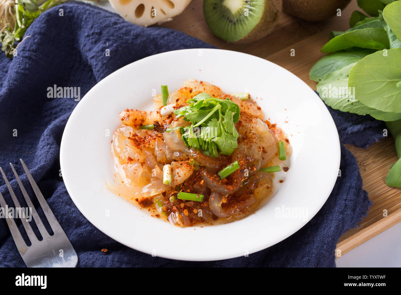 Delicious jellyfish skin Stock Photo - Alamy