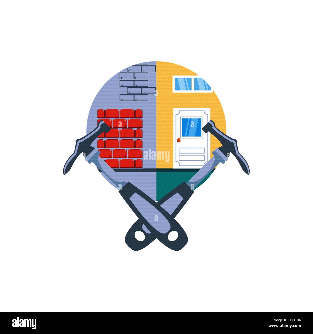 House design, under construction work repair progress reconstruction ...