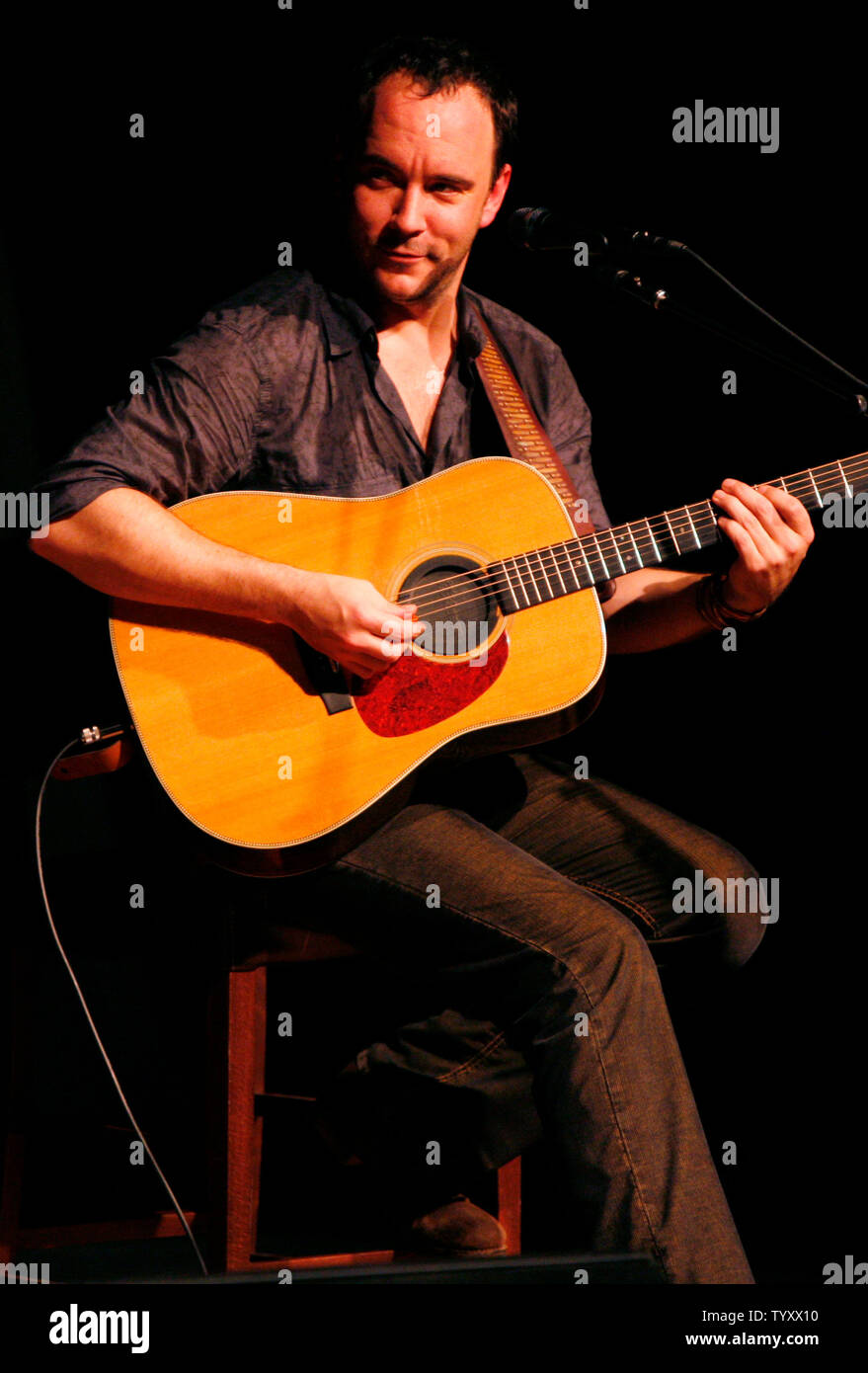 Singer Dave Matthews performs a special acoustic concert at La Cigale ...